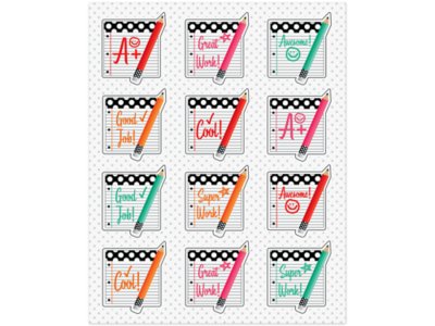 Black, White & Stylish Brights Motivational Stickers at Lakeshore Learning