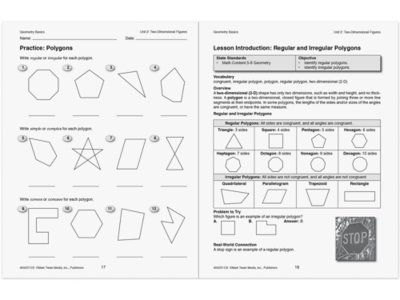 Geometry Basics Workbook at Lakeshore Learning