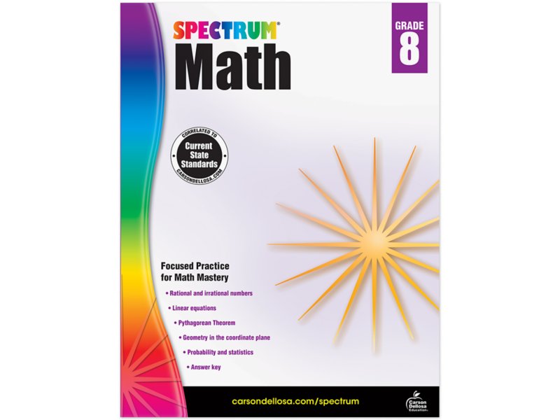 Spectrum® Math Workbook - Gr. 8 at Lakeshore Learning