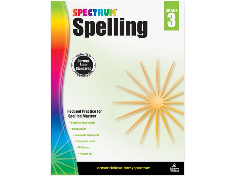 Spectrum® Spelling Workbook - Gr. 3 at Lakeshore Learning