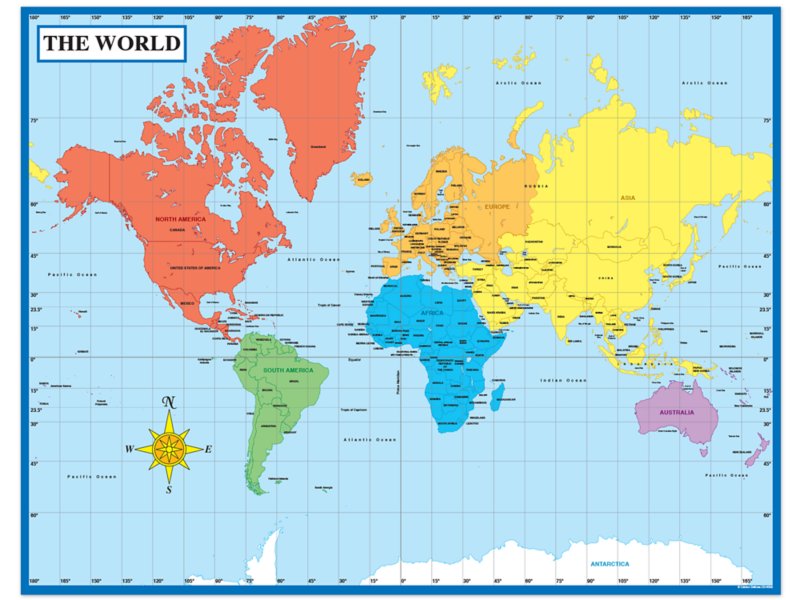 Map Of The World Labeled