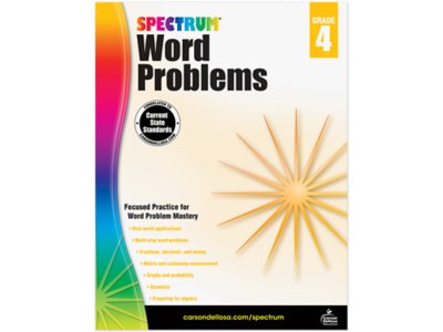 Spectrum® Word Problems Workbook - Gr. 4 at Lakeshore Learning