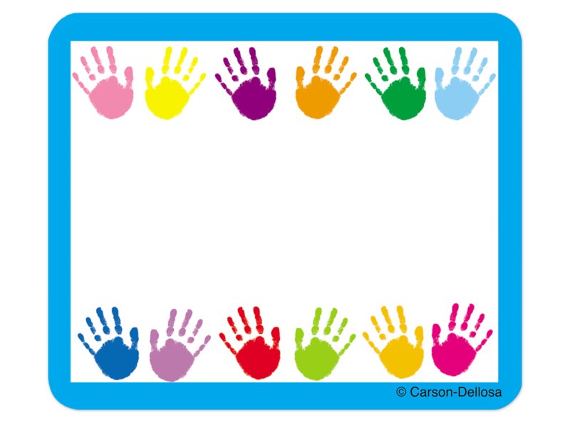 Handprint Border Clip Art