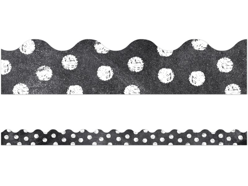 Black And White Polka Dot Bulletin Board Border