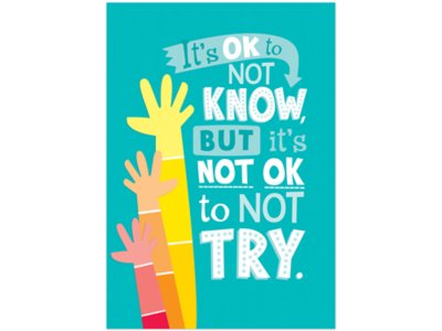 Painted Palette It’s OK to Not Know Poster at Lakeshore Learning