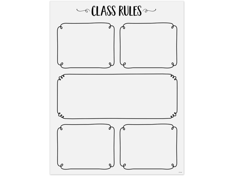 Black & White Classroom Rules Poster at Lakeshore Learning