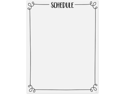 Black & White Classroom Schedule Poster at Lakeshore Learning