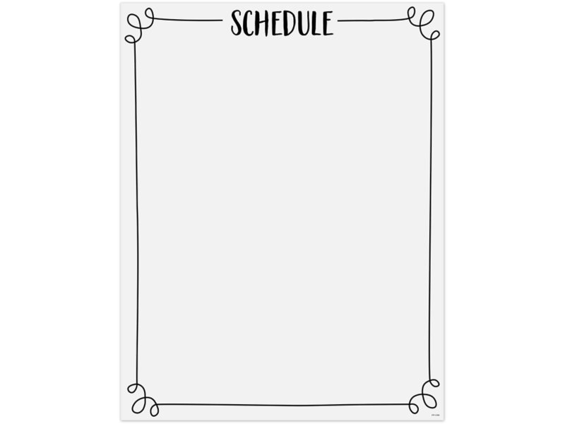 Black & White Classroom Schedule Poster at Lakeshore Learning
