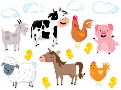 Farm Friends Jumbo Animal Bulletin Board Set at Lakeshore Learning