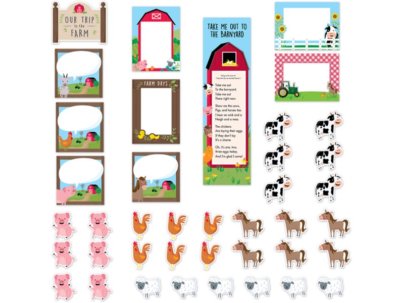 Farm Friends Our Trip to the Farm Bulletin Board Set at Lakeshore Learning
