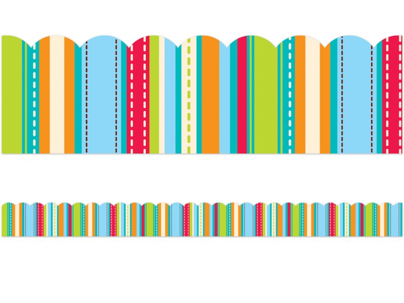 Striped & Stitched Scalloped Border at Lakeshore Learning