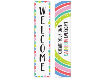 Rainbow Doodles Welcome Double-Sided Banner at Lakeshore Learning