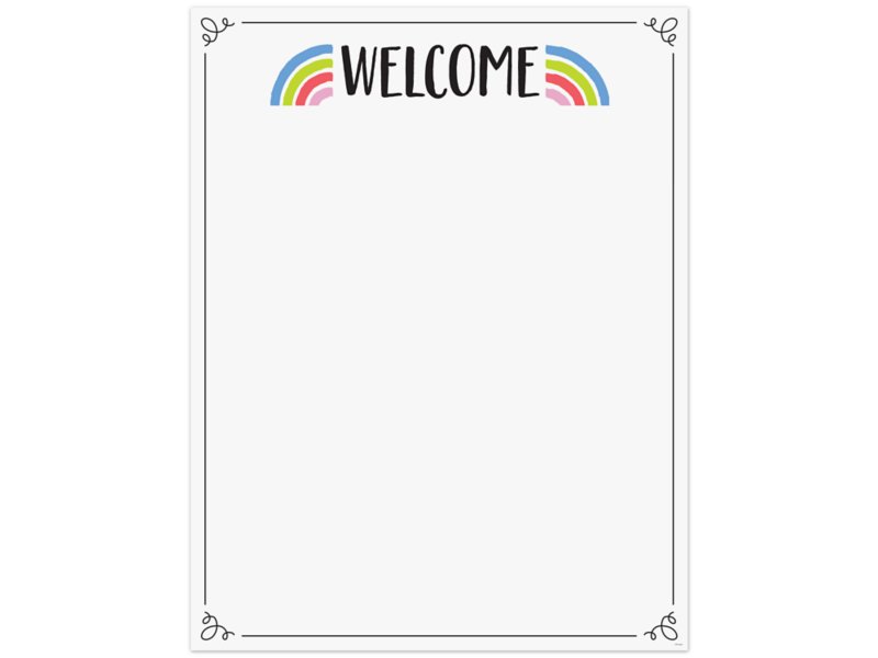 Rainbow Doodles Welcome Poster at Lakeshore Learning