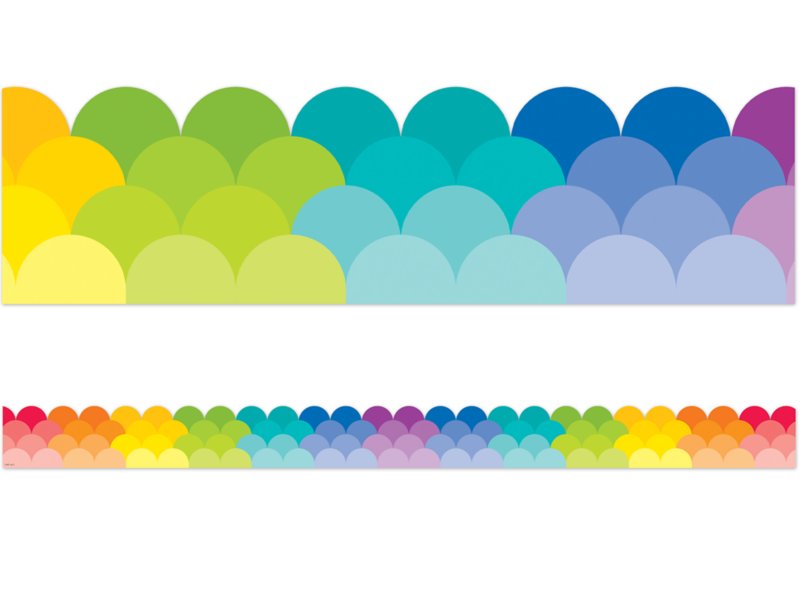 Painted Palette Rainbow Scalloped Border at Lakeshore Learning