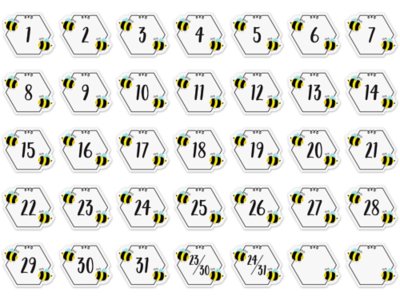 Busy Bees Calendar Mini Accents at Lakeshore Learning