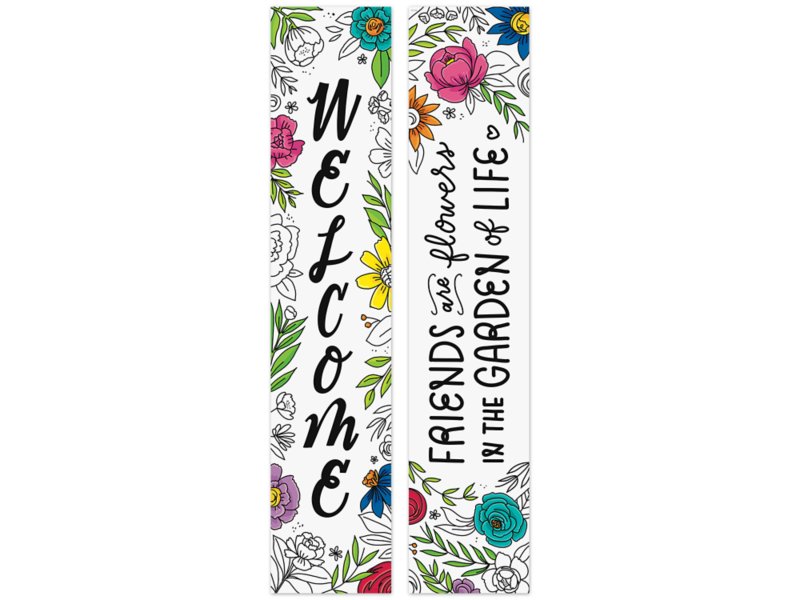 Bright Blooms Welcome Double-Sided Banner at Lakeshore Learning