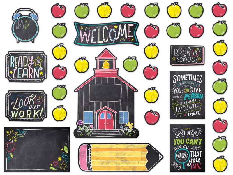 Chalk It Up! Welcome Bulletin Board Set at Lakeshore Learning