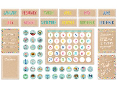 Krafty Pop! Calendar Bulletin Board Set at Lakeshore Learning