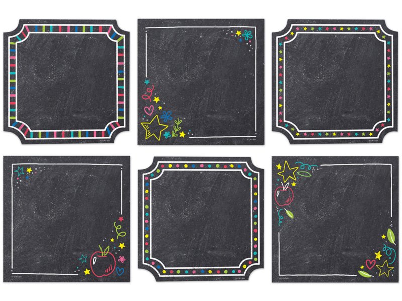 Chalk It Up! Colorful Chalk Card Accents at Lakeshore Learning