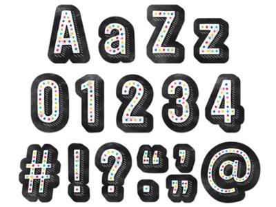 Chalk It Up! Colorful Chalk 4" Punch-Out Letters at Lakeshore Learning