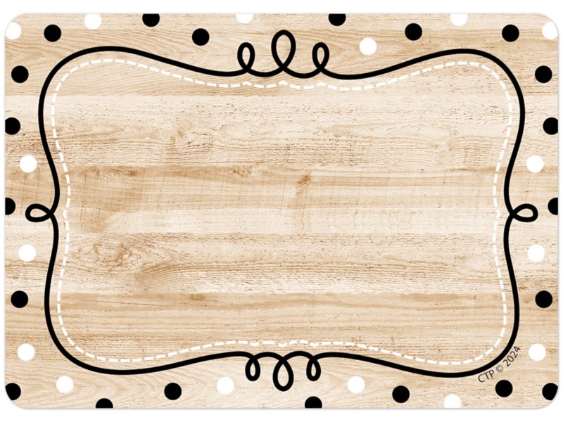 Loop-De-Loop Polka Dot Wood Name Tags at Lakeshore Learning