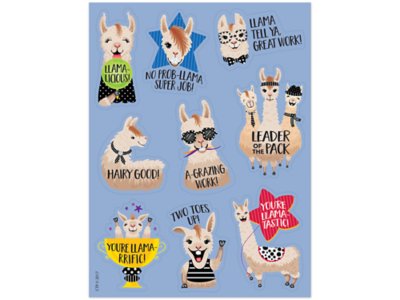 Bold & Bright Llama Motivational Stickers at Lakeshore Learning