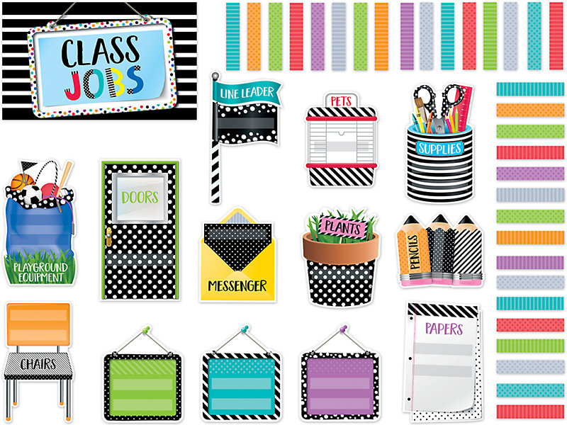 Bold & Bright Classroom Jobs Bulletin Board Set at Lakeshore Learning Bold & Bright Classroom Jobs Bulletin Board Set at Lakeshore Learning