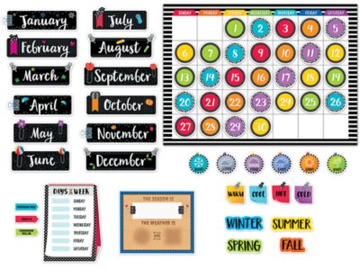 Bold & Bright Calendar Bulletin Board Set at Lakeshore Learning