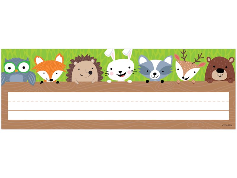 Woodland Friends Nameplates at Lakeshore Learning