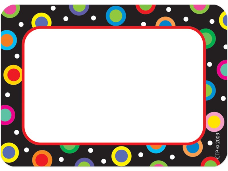 Poppin’ Patterns Dotted Name Tags at Lakeshore Learning