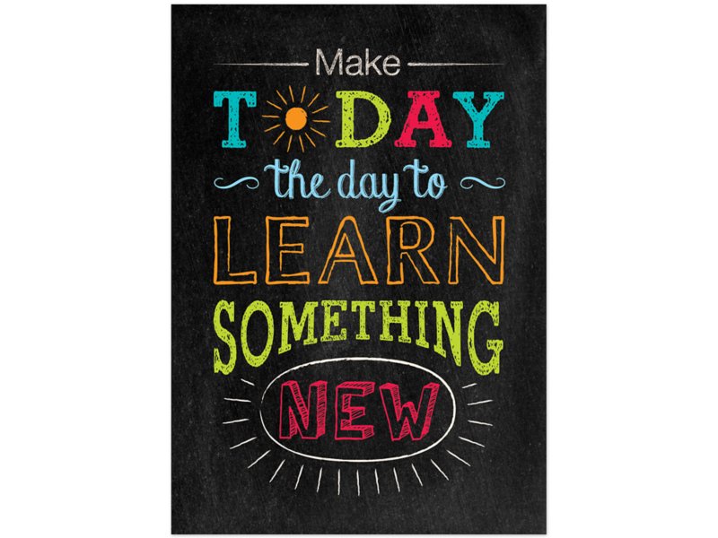Chalk It Up! Learn Something New Poster at Lakeshore Learning