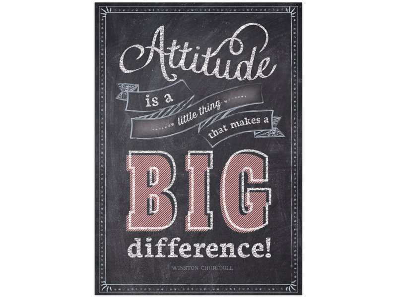 Chalk It Up! Attitude Makes a Big Difference Poster at Lakeshore Learning