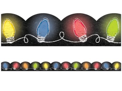 Chalk It Up! Turquoise Polka Dot Scalloped Border at Lakeshore Learning