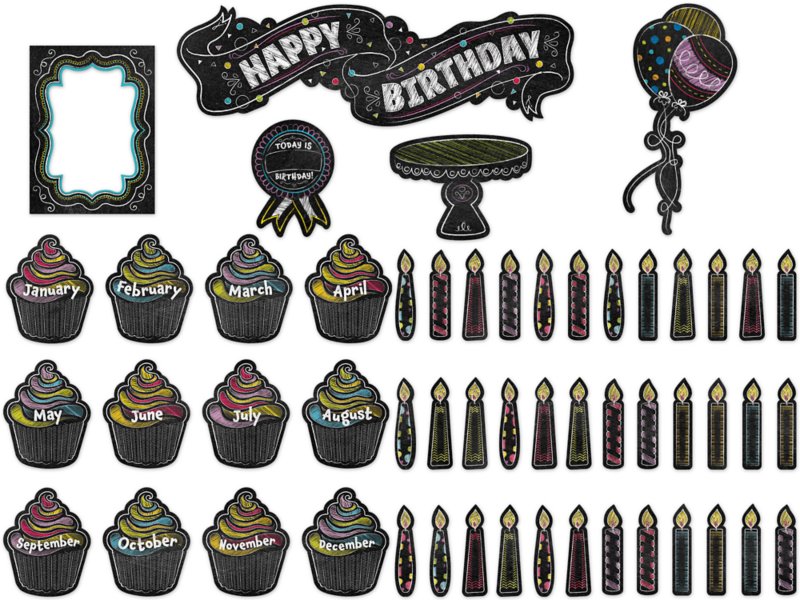Chalk It Up! Birthday Bulletin Board Set at Lakeshore Learning