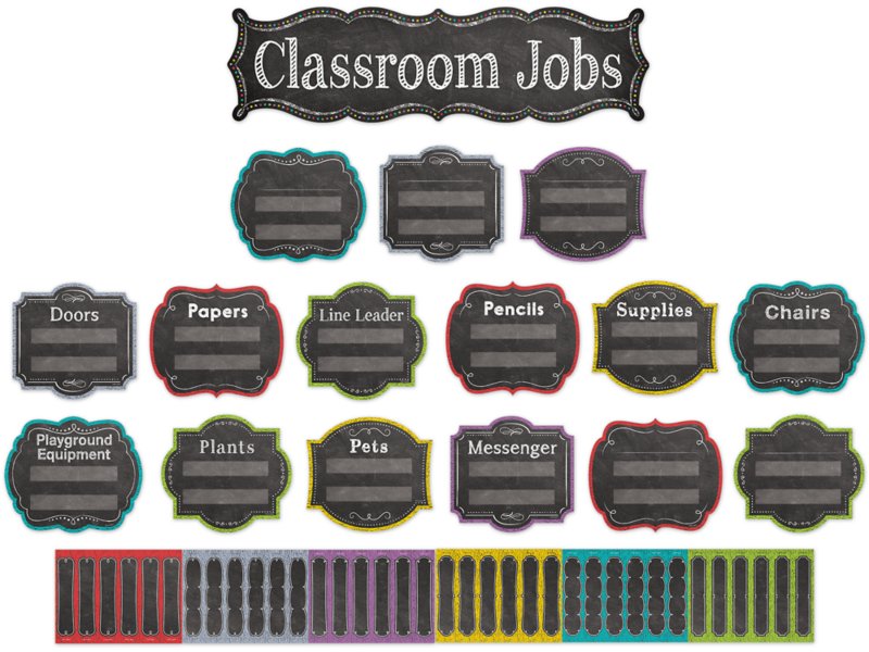 Chalk It Up! Classroom Jobs Bulletin Board Set at Lakeshore Learning