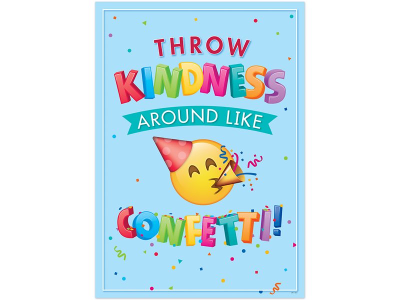 Emoji Fun Throw Kindness Around… Poster at Lakeshore Learning