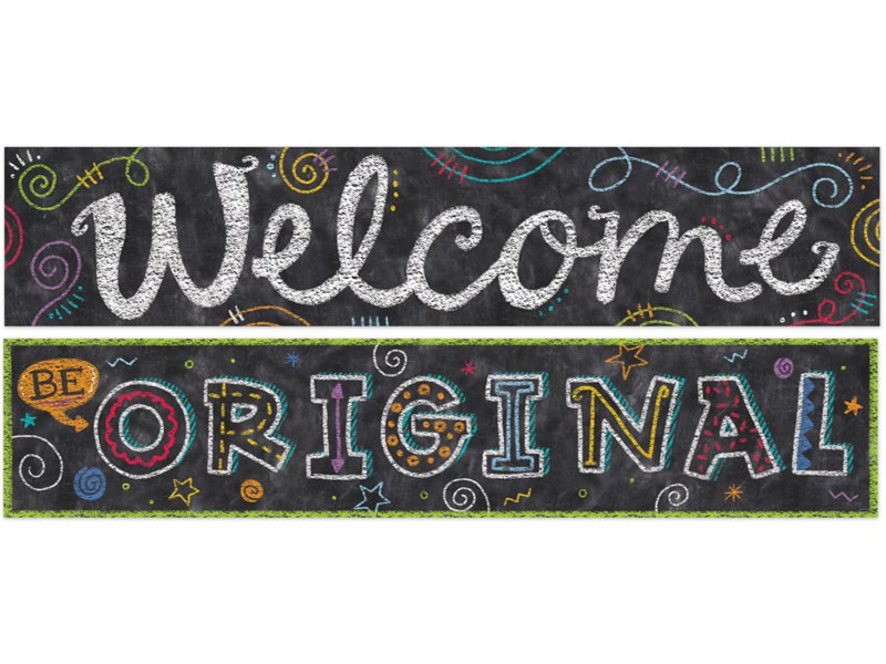 Chalk It Up! Double-Sided Welcome Banner at Lakeshore Learning