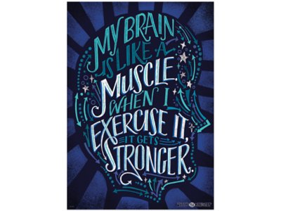 Growth Mindset My Brain Is Like a Muscle Poster at Lakeshore Learning
