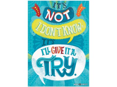 Growth Mindset I’ll Give It a Try Poster at Lakeshore Learning
