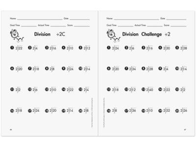 Multiplication & Division Timed Tests Workbook at Lakeshore Learning