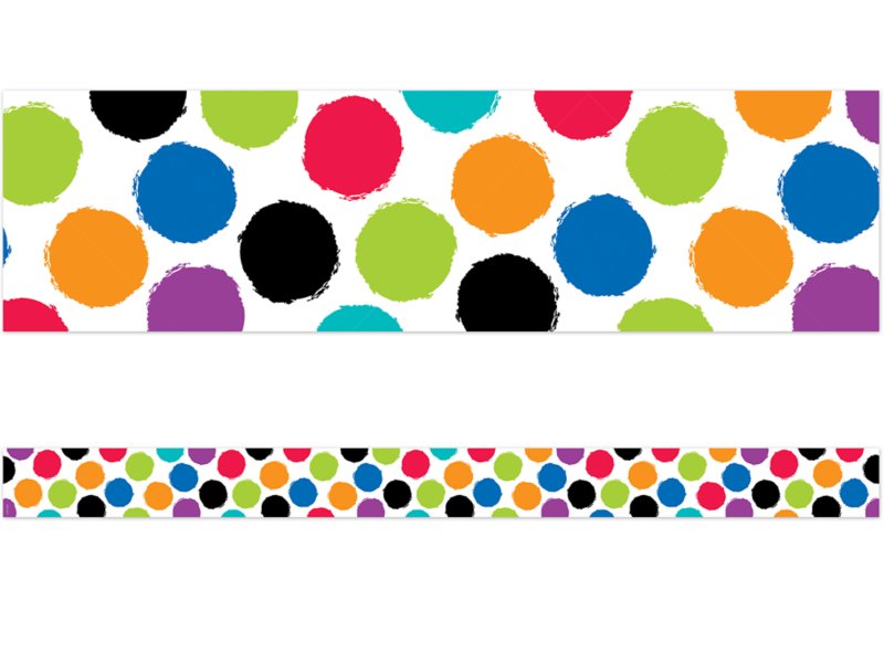 Hot Pink Polka Dot Border