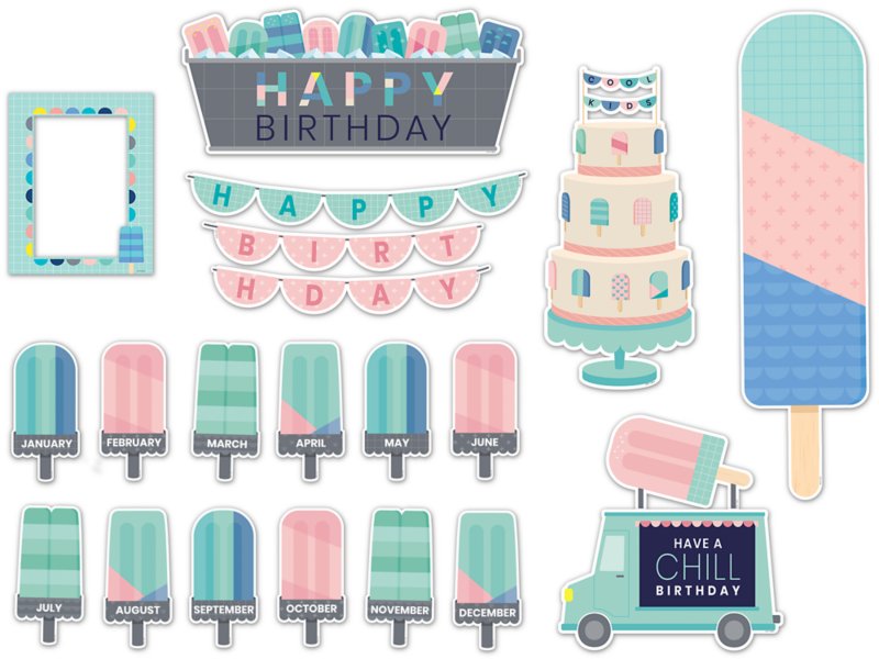 Calm & Cool Birthday Bulletin Board Set at Lakeshore Learning