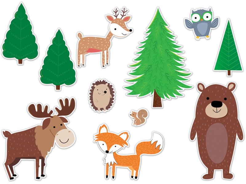 Woodland Friends Jumbo Animals Bulletin Board Set at Lakeshore Learning