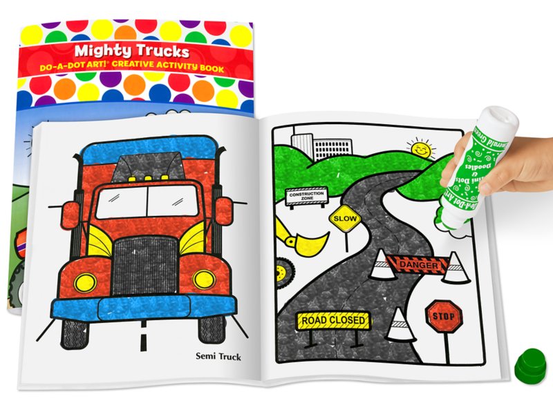 Do-A-Dot-Art!® Mighty Trucks Activity Book at Lakeshore Learning