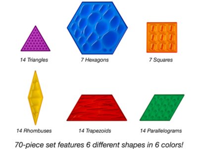 Translucent Sensory Pattern Blocks at Lakeshore Learning