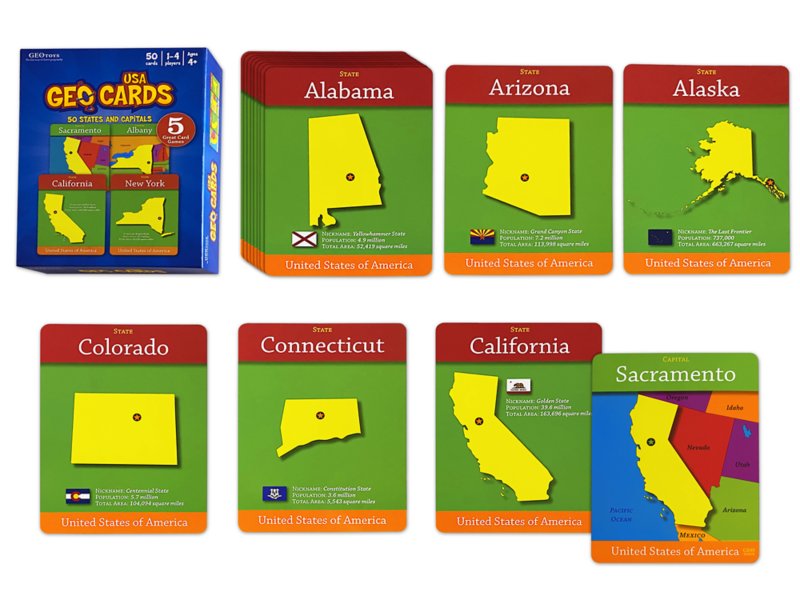 U.S.A. GeoCard Game at Lakeshore Learning