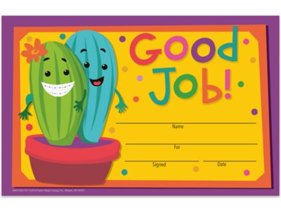 Great Job Certificate For Kids