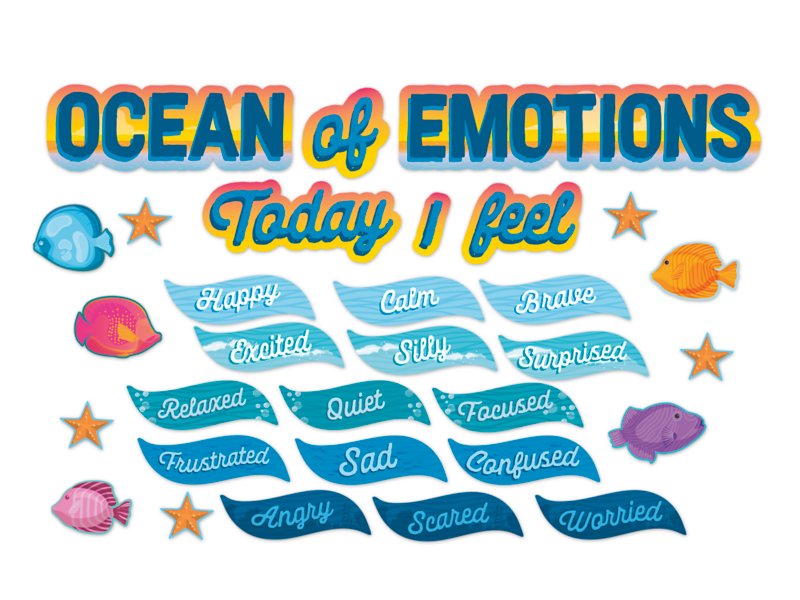 Seas the Day Ocean of Emotions Bulletin Board Set at Lakeshore Learning