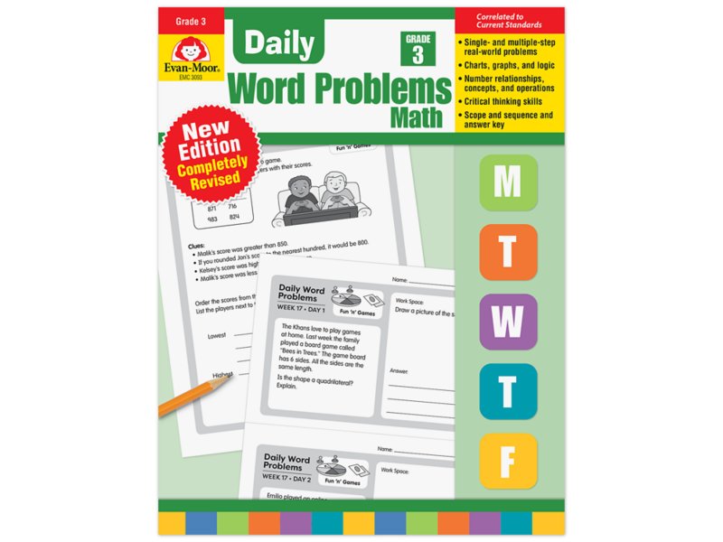 Daily Word Problems Workbook - Gr. 3 at Lakeshore Learning