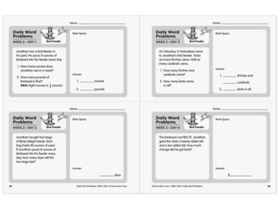 Daily Word Problems Workbook - Gr. 4 at Lakeshore Learning